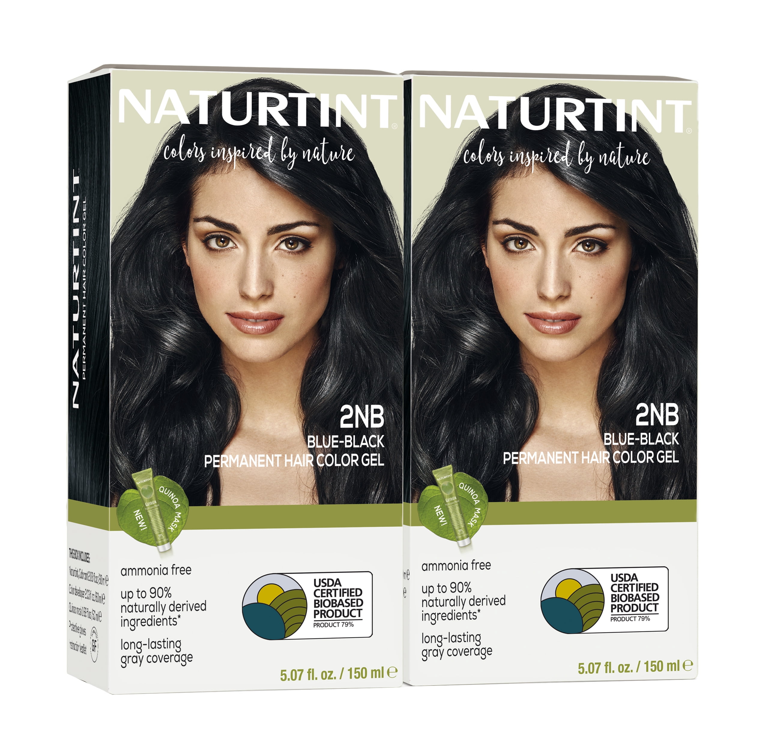 Naturtint 2NB Blue Black Permanent Hair Color, 2 Pack (Packaging May ...