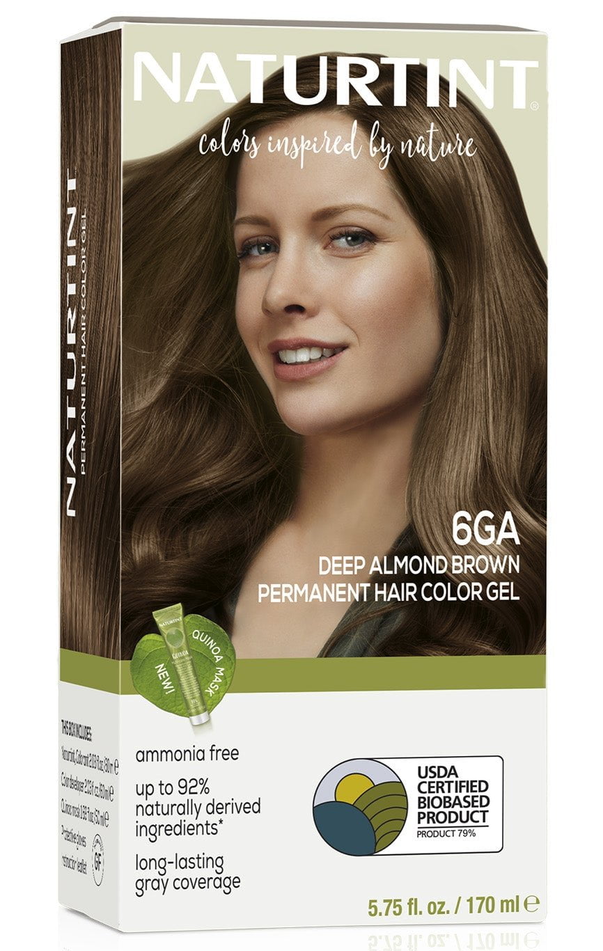 Naturtint 6GA Deep Almond Brown Permanent Hair Color, 1 Pack (Packaging ...