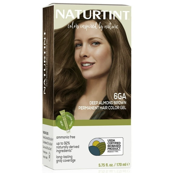 Naturtint 6GA Deep Almond Brown Permanent Hair Color, 1 Pack (Packaging ...