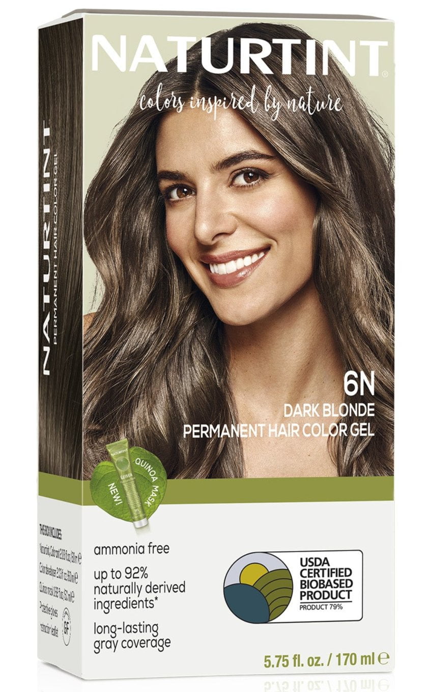 Naturtint Permanent Hair Color, 6N Dark Blonde, Ammonia-Free, Vegan ...