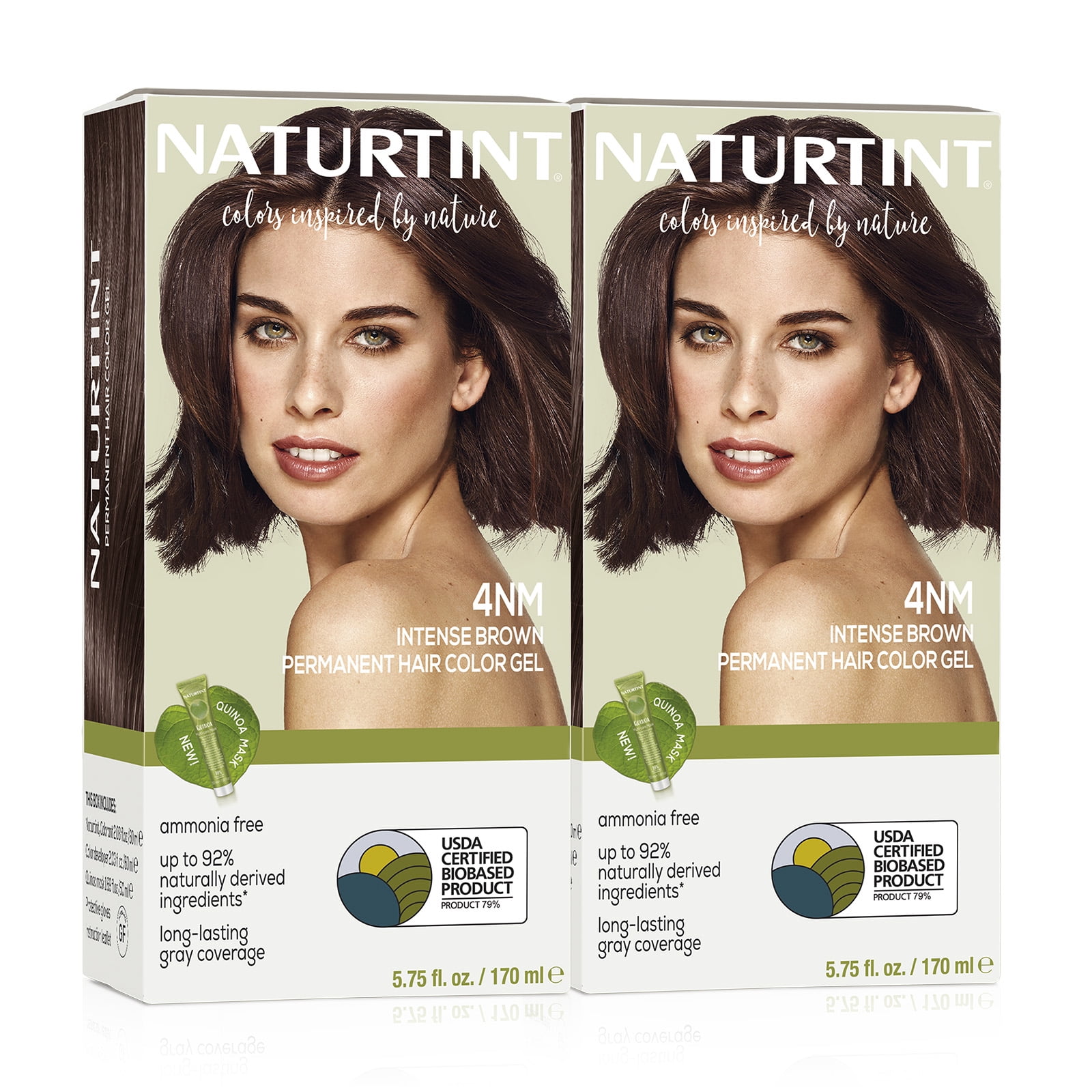 Naturtint Organic Permanent Hair Color 4NM Intense Brown - Ammonia Free ...