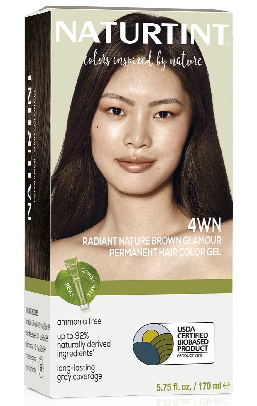Naturtint 4WN Radiant Nature Brown Glamour Permanent Hair Color, 1 Pack (Packaging May Vary ...
