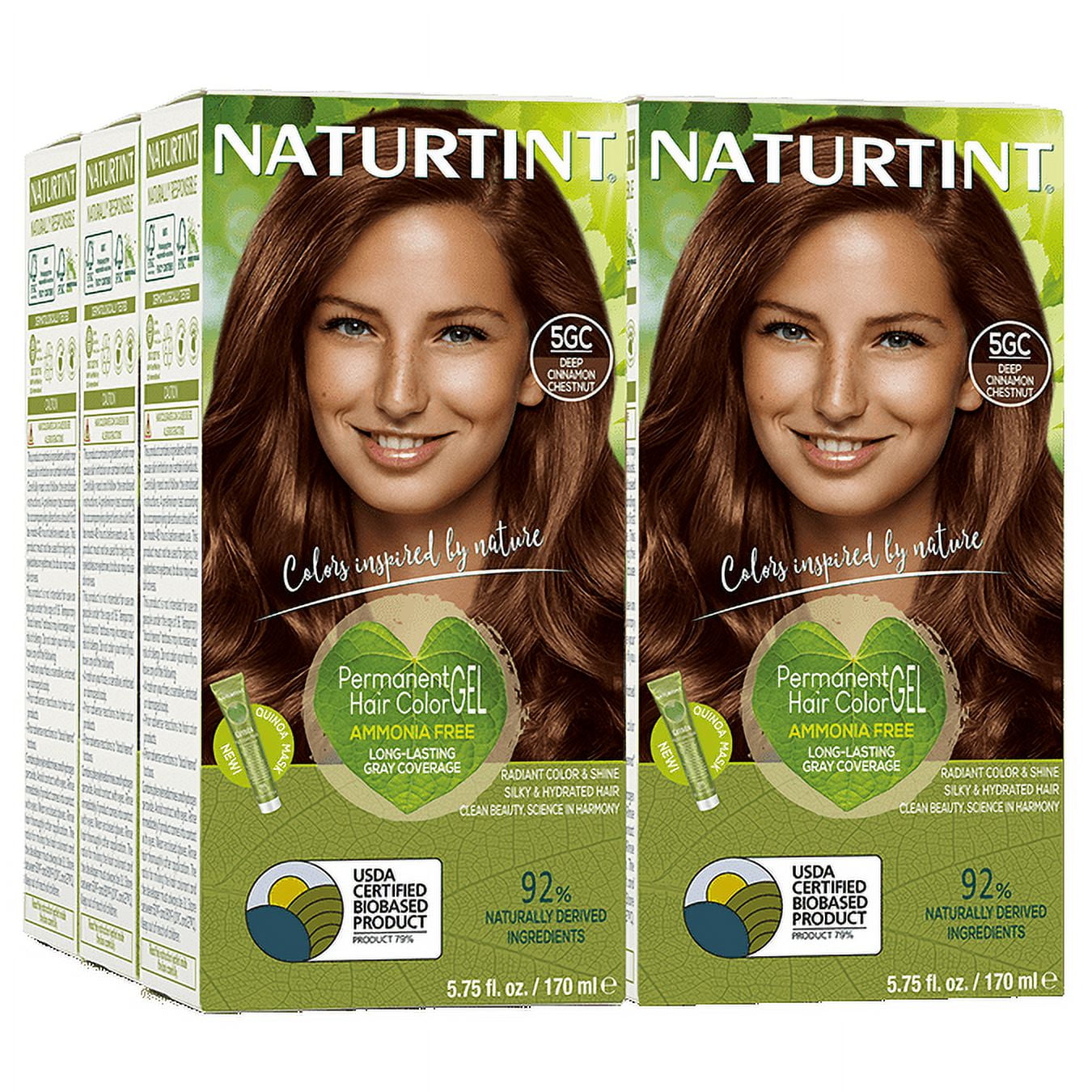 Naturtint Permanent Hair Color 5GC Deep Cinnamon Chestnut (Pack of 6) - Walmart.com