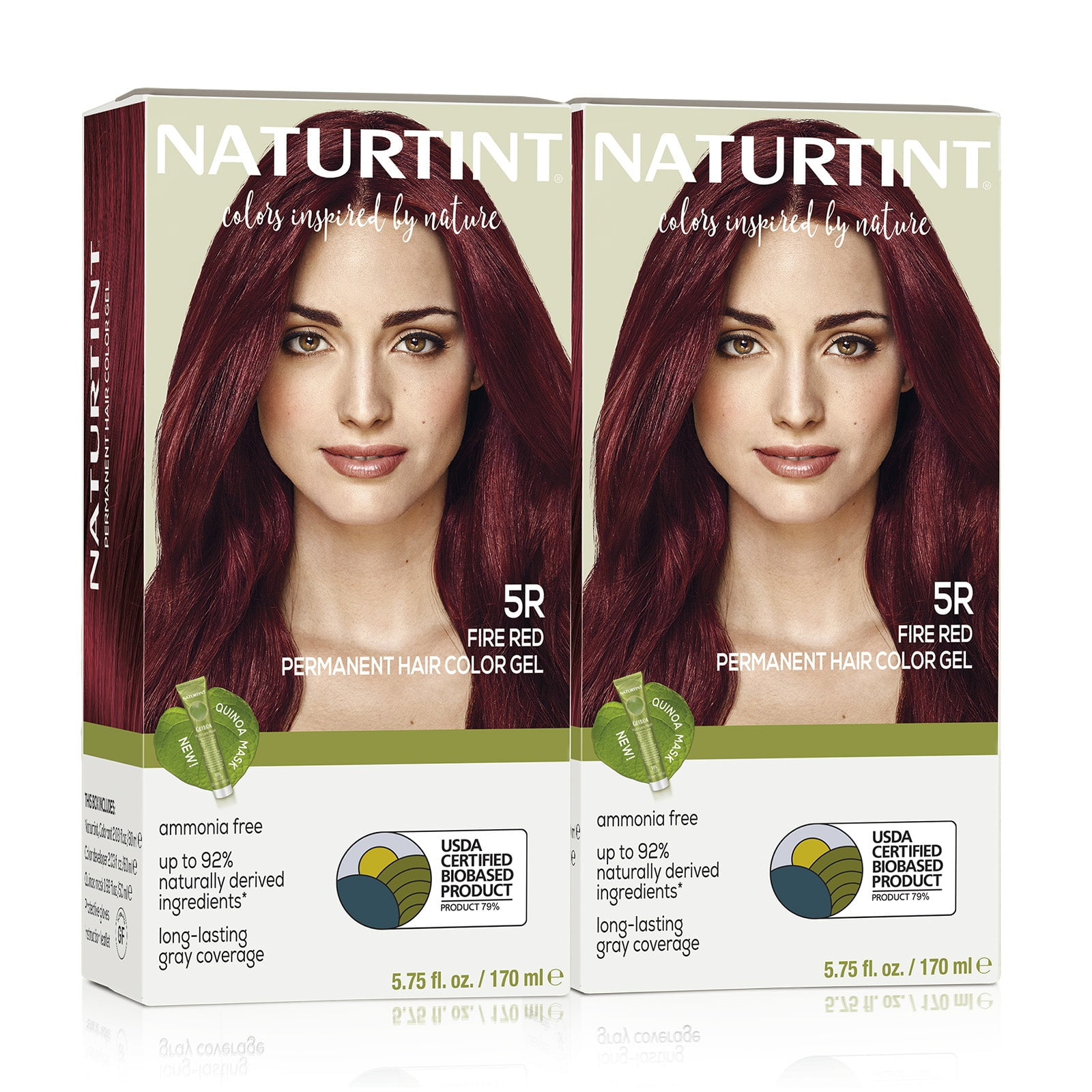 Naturtint 5R Fire Red Permanent Hair Color, 2 Pack (Packaging May Vary ...