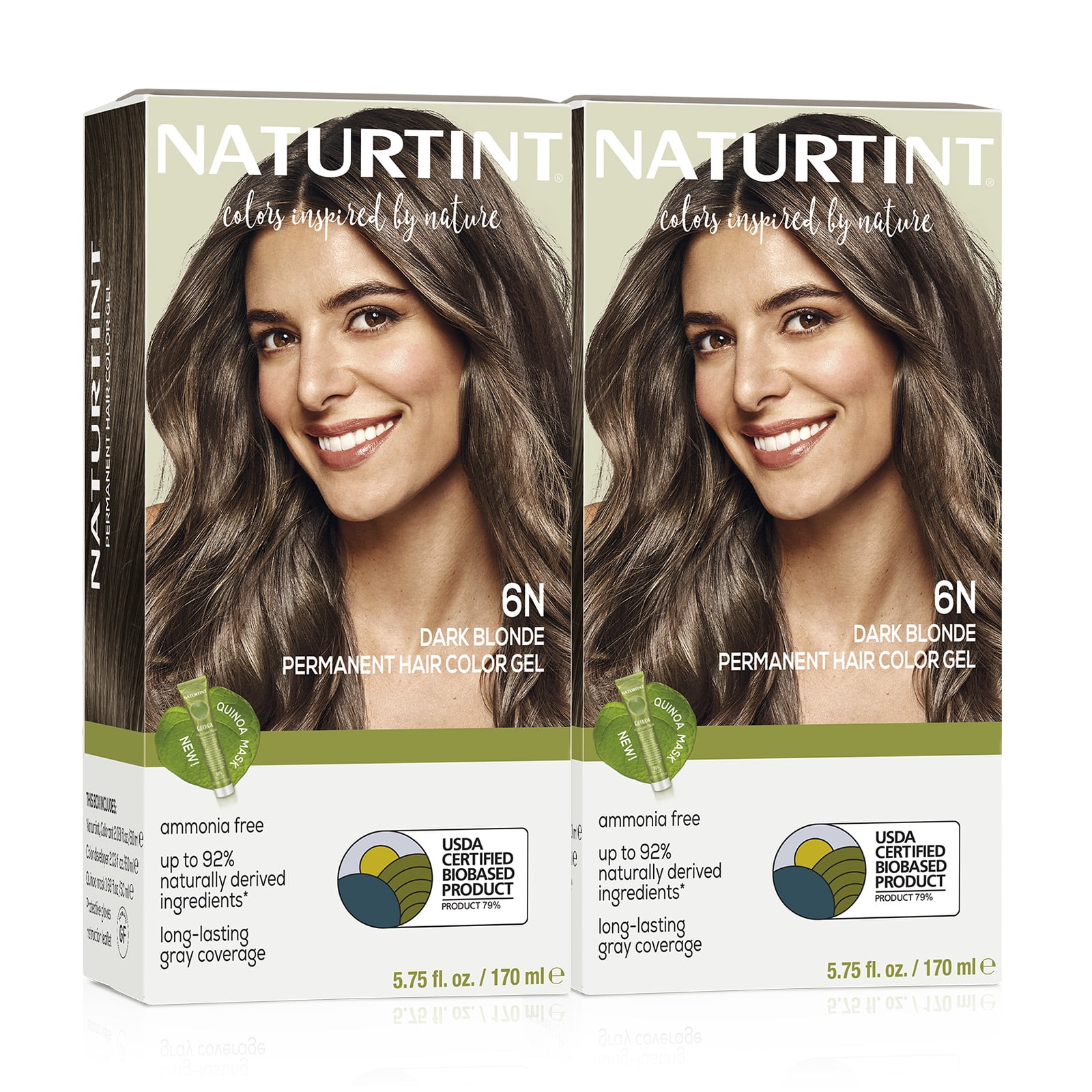 Naturtint 6N Dark Blonde Permanent Hair Color, 2 Pack, USDA Certified, Ammonia Free - Walmart.com