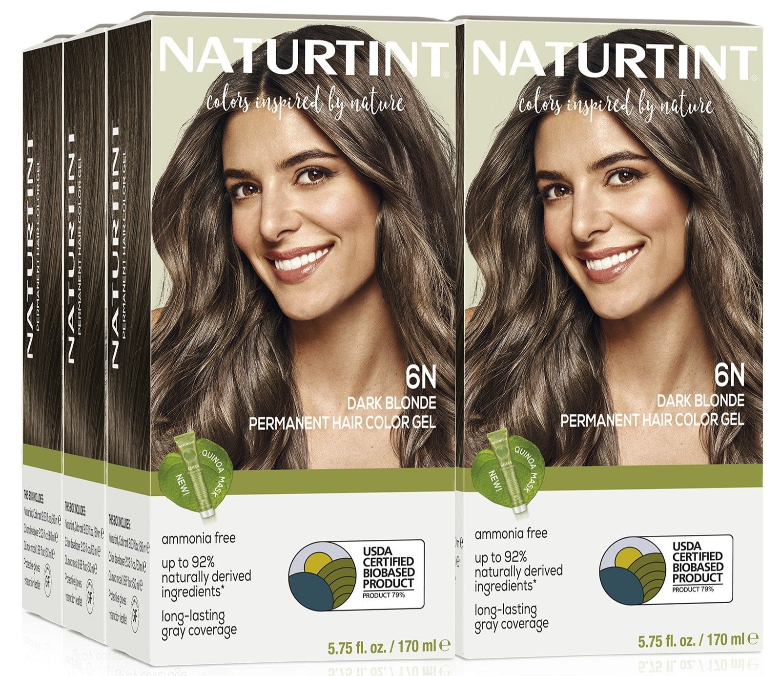 Naturtint Permanent Hair Dye, 6N Dark Blonde, Pack of 6 - Walmart.com