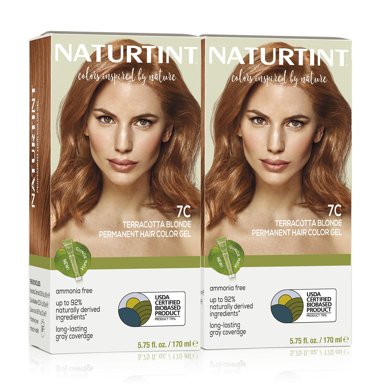 Naturtint Organic Root Coloring Kit, Permanent Hair Color 7C Terracotta Blonde - Pack of 2 ...