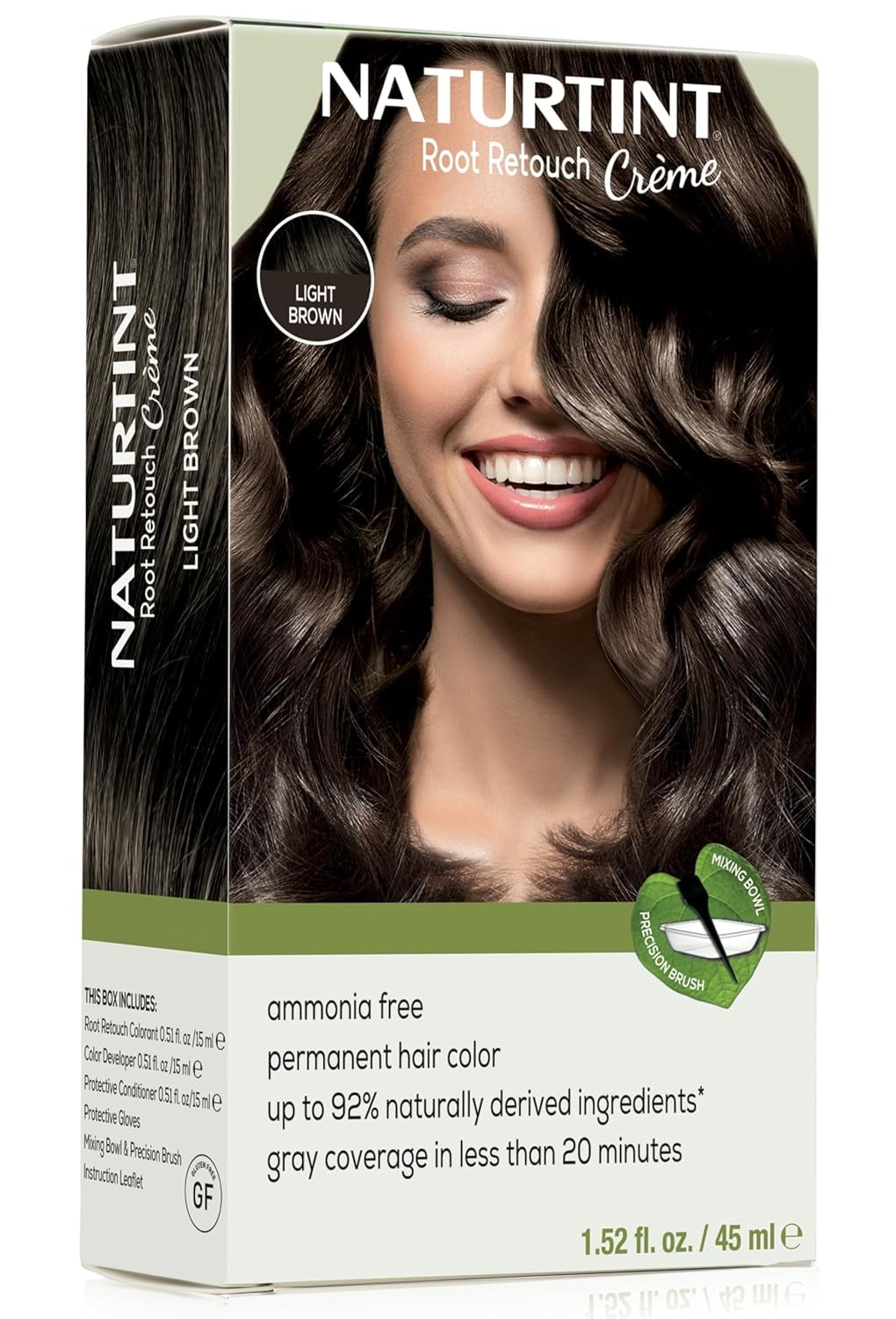 Naturtint Root Retouch Crème Permanent Hair Color, 5N Light Brown, 1.52 ...