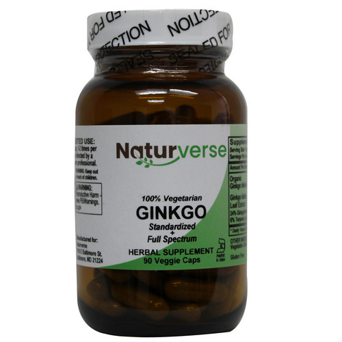 Naturverse Ginkgo Biloba Powder Capsules, Herbal Supplements for Memory ...