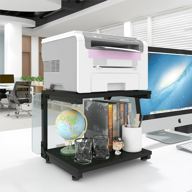 Natwind 2-Tier Office Desktop Printer Stand Shelf Stand Rack with Anti ...