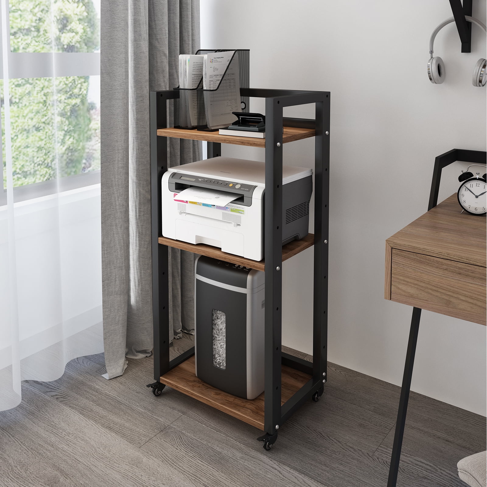 Natwind 3-Tier Portable Printer Stand, Heavy Duty Storage Rack with ...