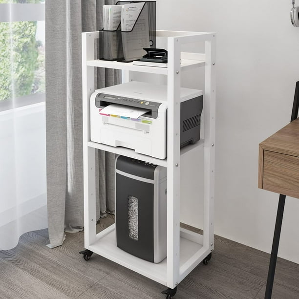 Natwind 3-Tier Movable Printer Stand with Rolling Floor-Standing ...