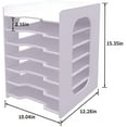 Natwind 7-Tier Office Supplies Rack, Desktop File Sorter & A4 Paper ...
