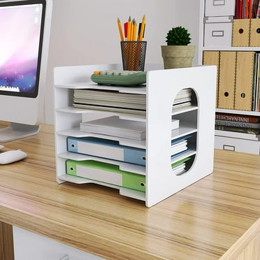 FITUEYES Printer Stands， Large Desktop Paper Organizer, White - Walmart.com