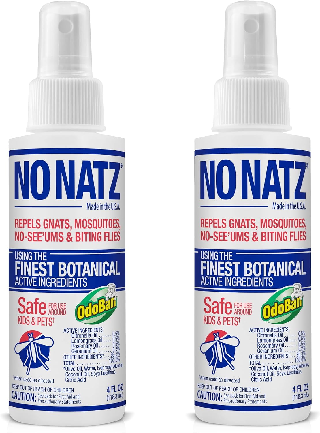 No Natz Botanical Bug Repellent, Effective for Gnat, Mosquito, and ...