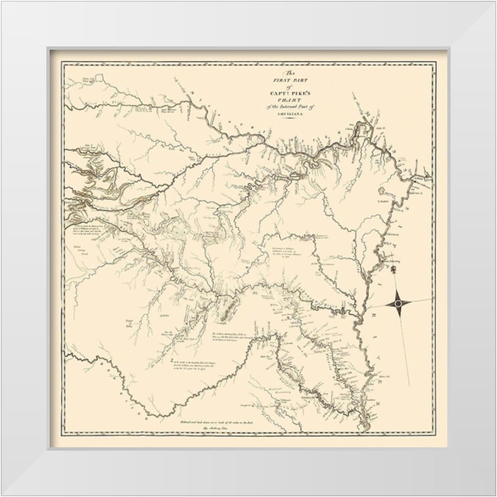 Nau 15x15 White Modern Wood Framed Museum Art Print Titled - Louisiana ...