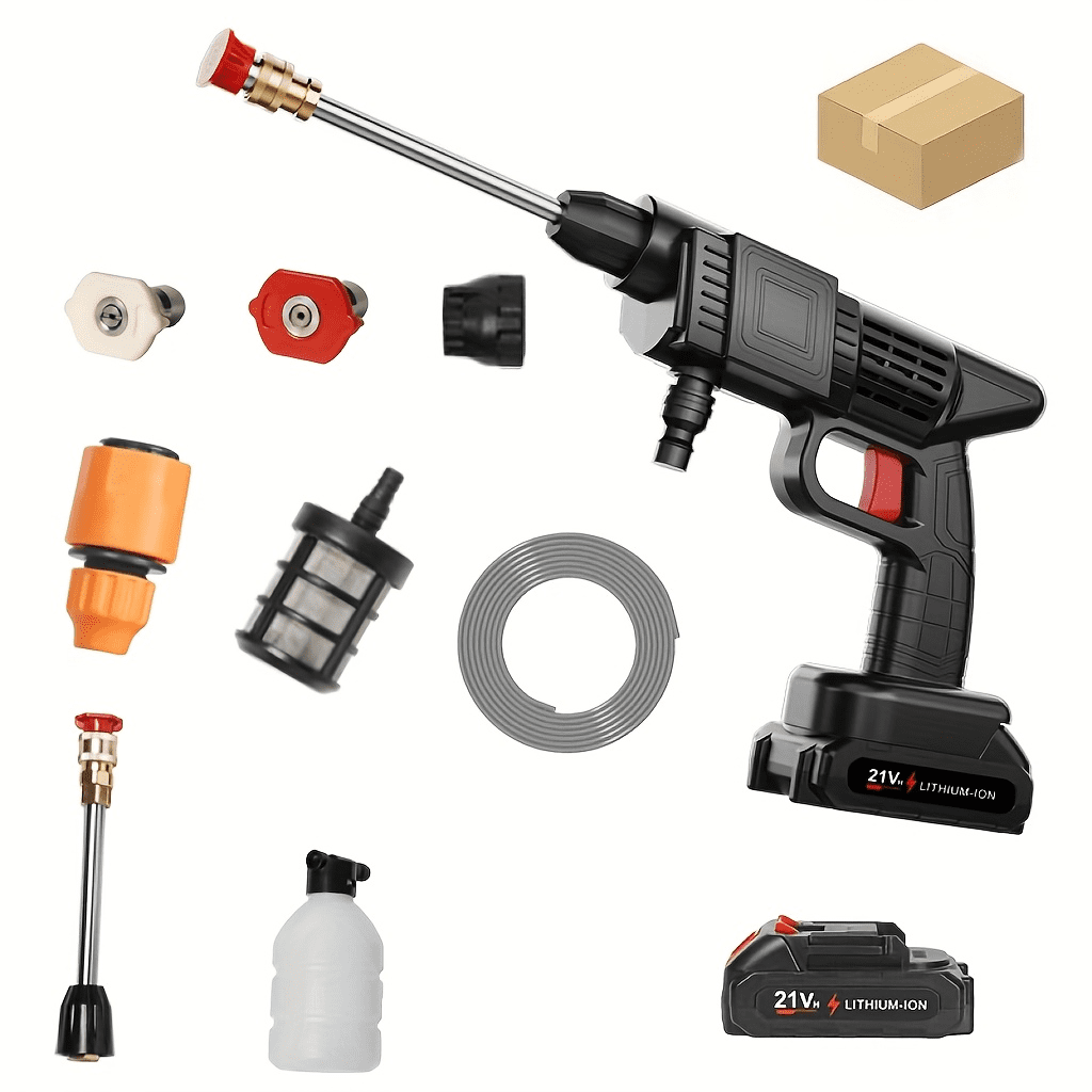 Naudhenm Battery-Powered Pressure Washer, 350 PSI, 2 GPM, 24 V, Quick ...