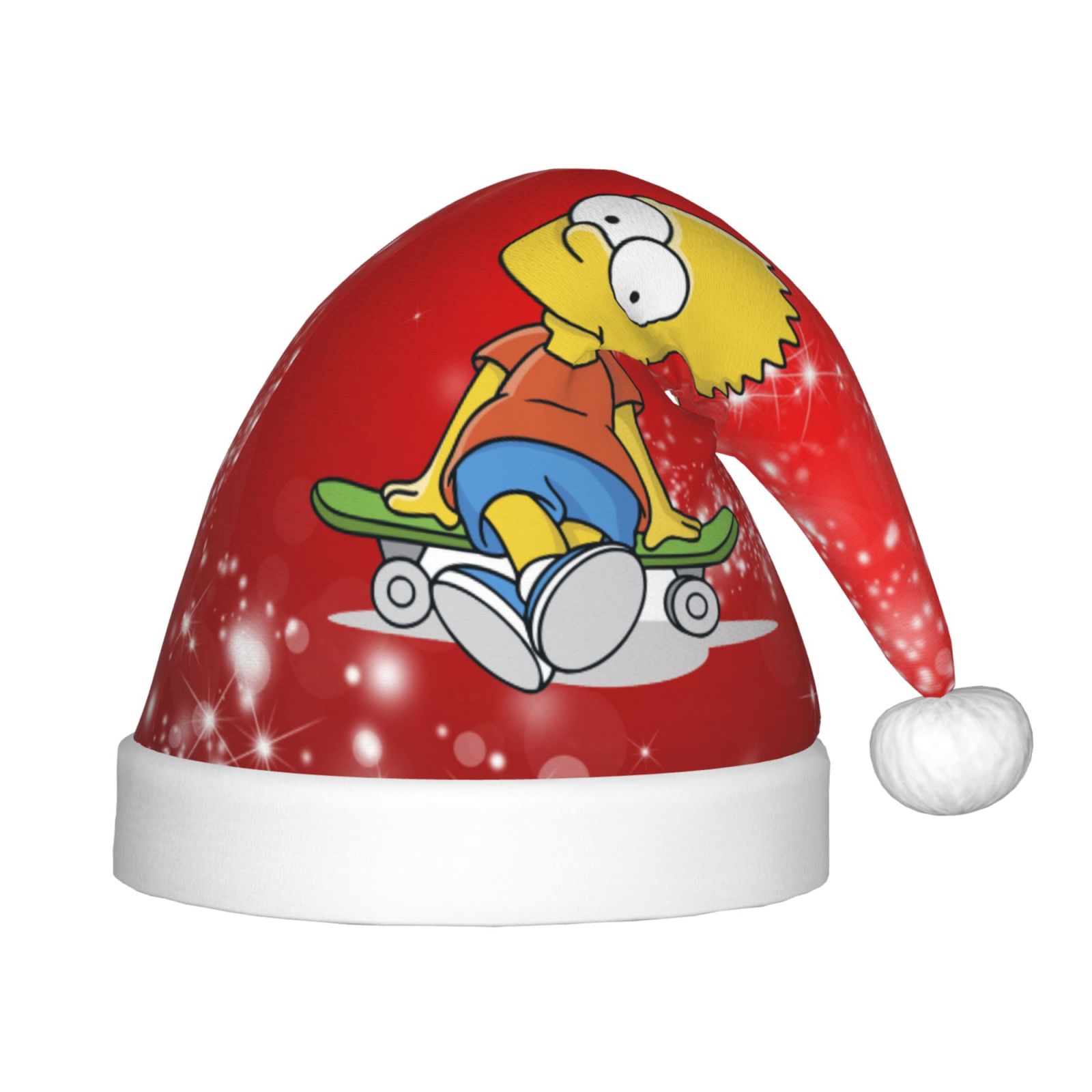 Naughty Bart The Simpsons Christmas Hat for Kids Xmas Santa Hat ...