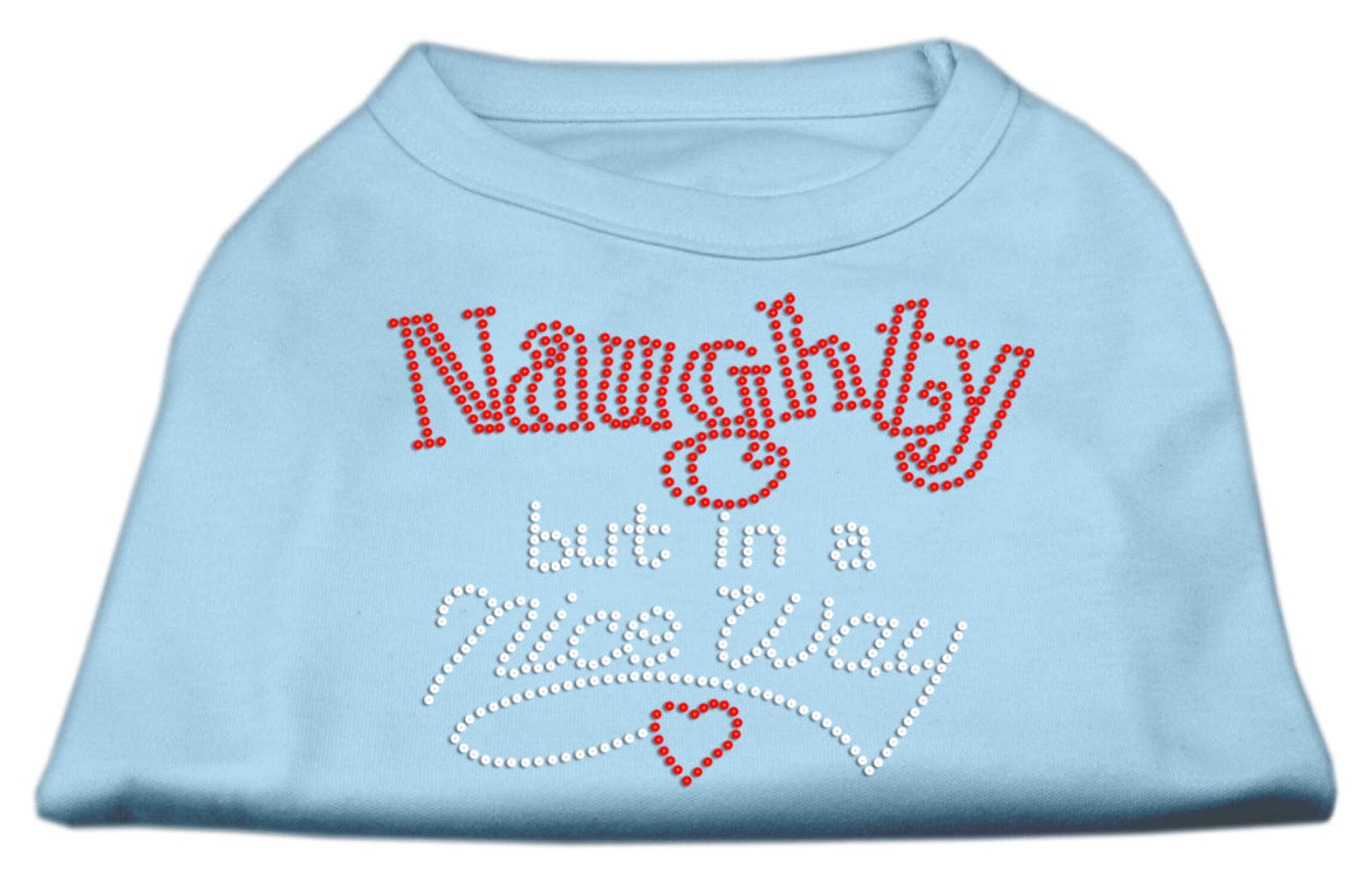 Christmas Pet Dog Cat Shirt Rhinestone, "Naughty, But In A Nice Way ...