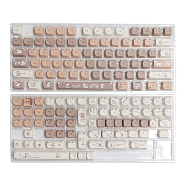 Naughty Kitten Theme Keycap Set PBT Dye-sublimation Cute Cat Keyboard ...