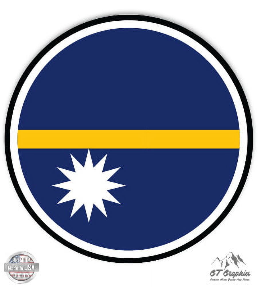 Nauru Flag - 12" Vinyl Sticker Waterproof Decal - Walmart.com