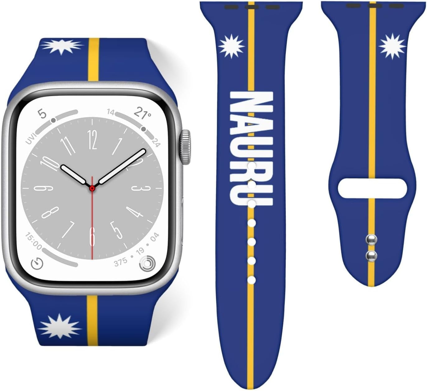Nauru Flag Watch Band For Apple Wristband Band For Iwatch Series Soft ...