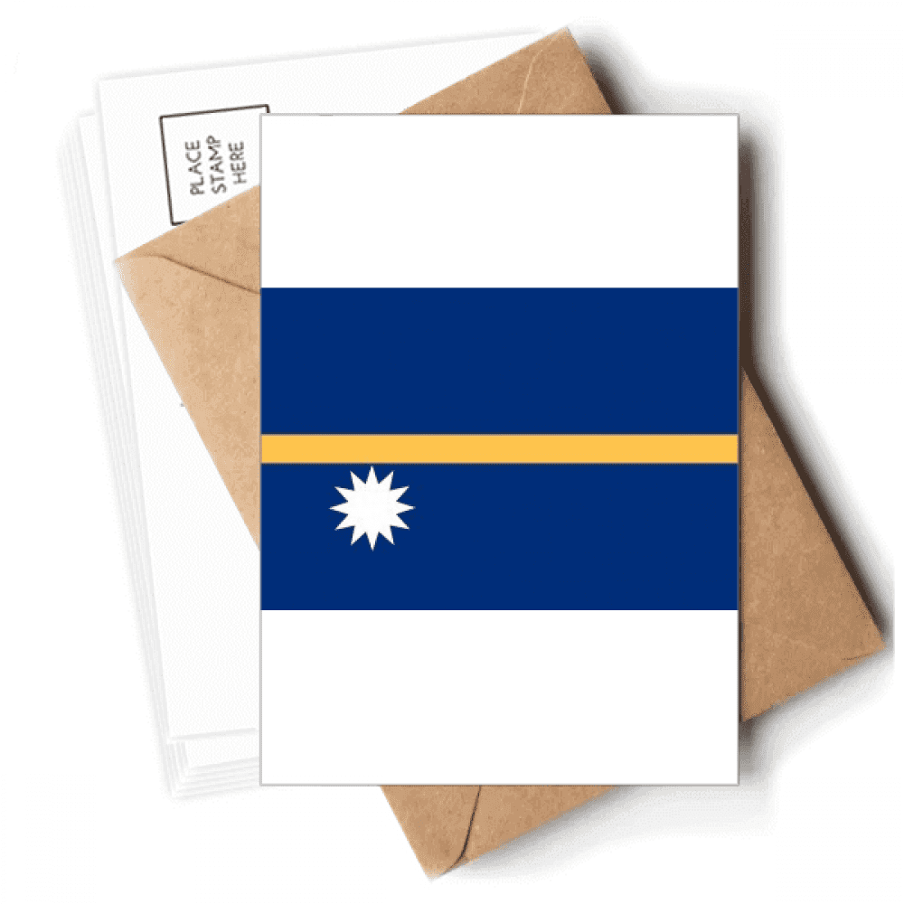 Nauru National Flag Oceania Country Postcards Envelopes Blank Note ...