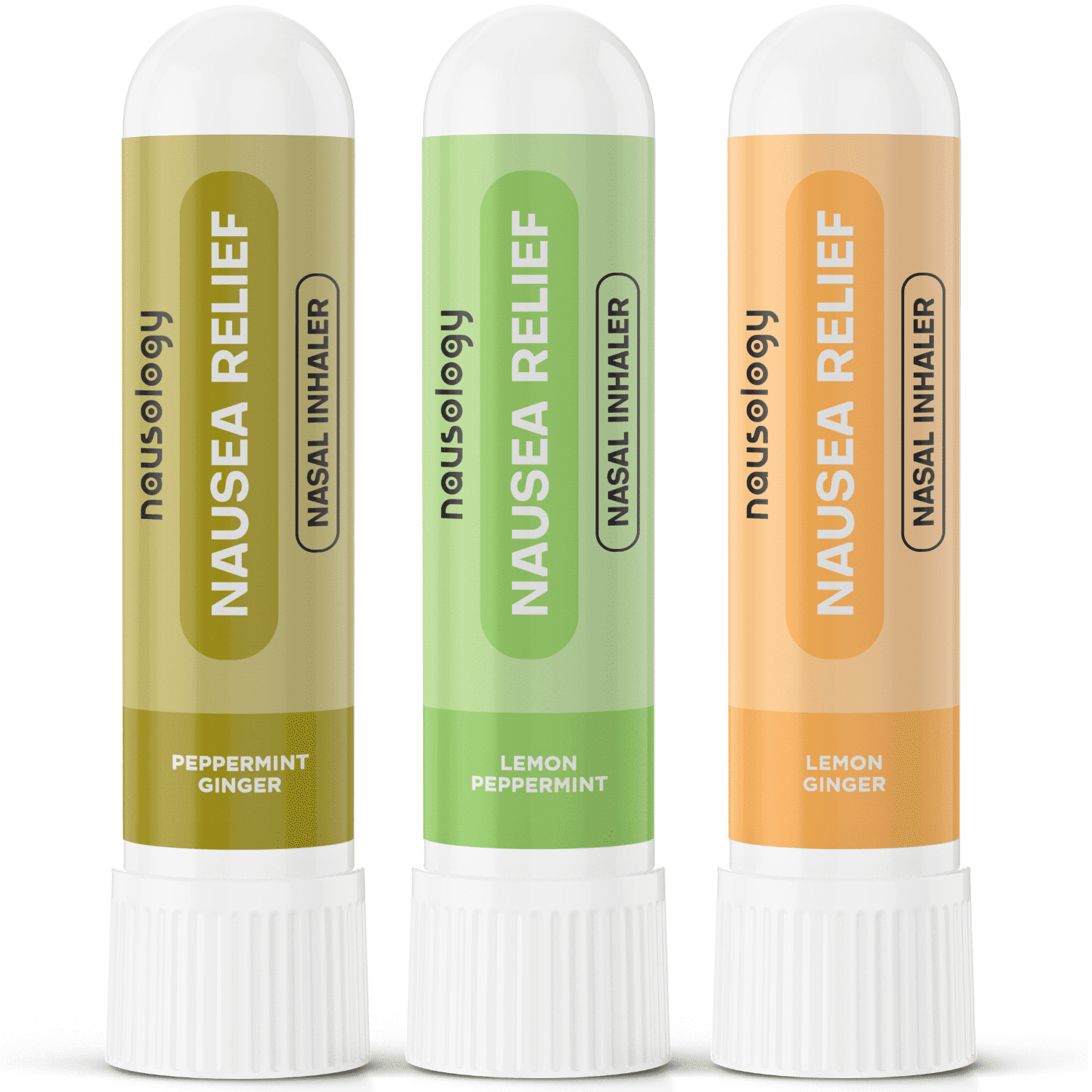 Nausea Relief Aromatherapy Inhaler by Nausology Combined Scent 3-Pack ...