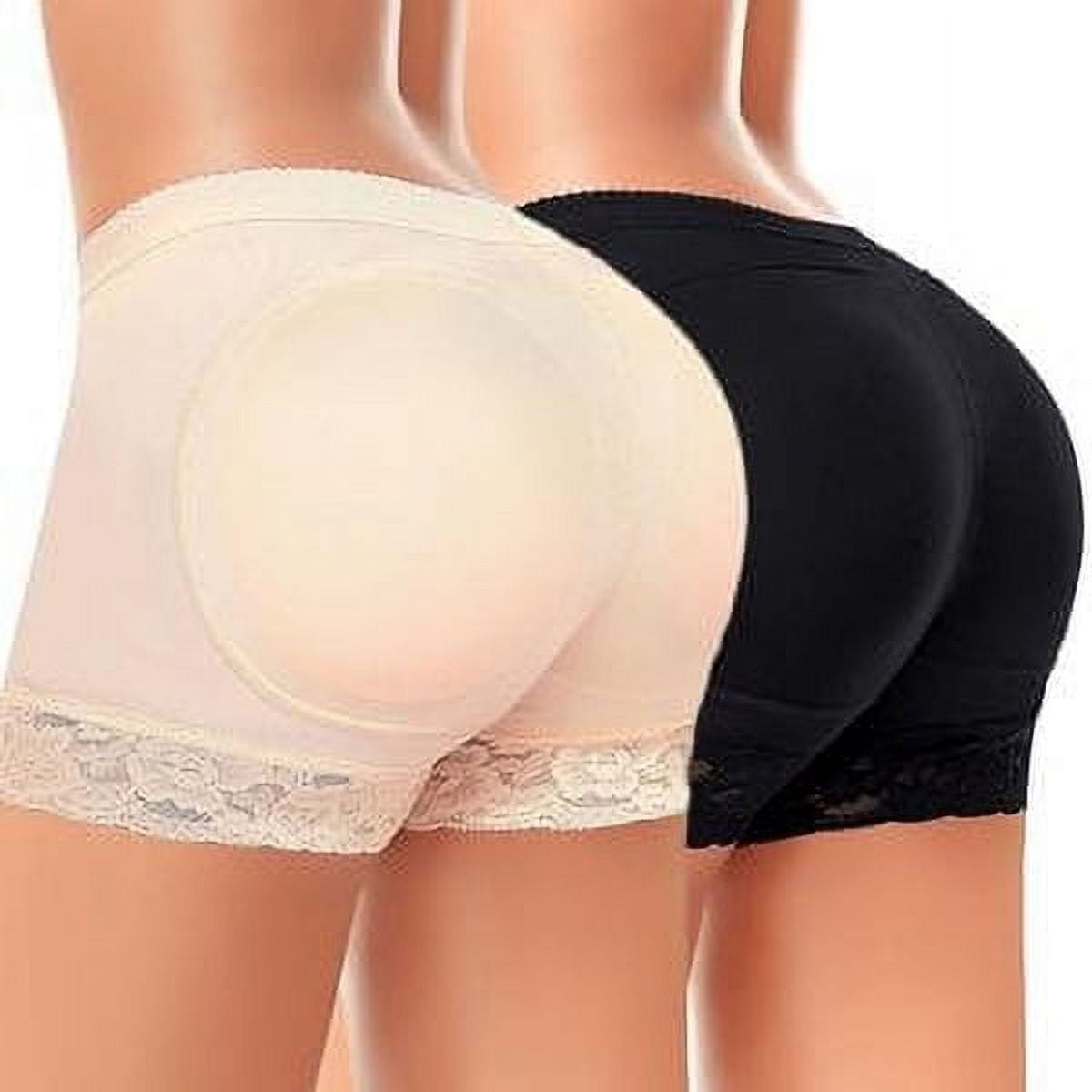 Nausy 2 PackNausy Padded Underwear for Women Butt Lifter Panties Bigger Butt Body Shaper Fake ...