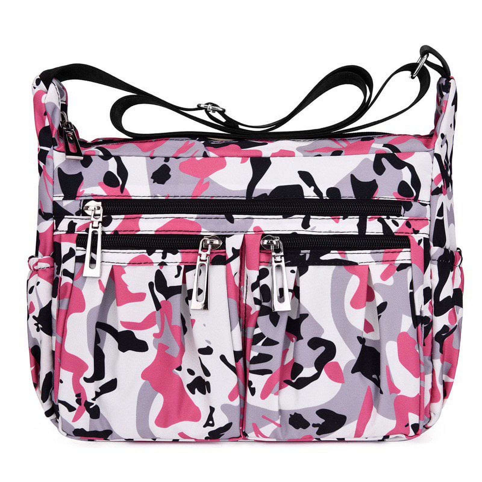 Multi Pockets Crossbody Bag for Women Waterproof Nylon Single Shoulder ...