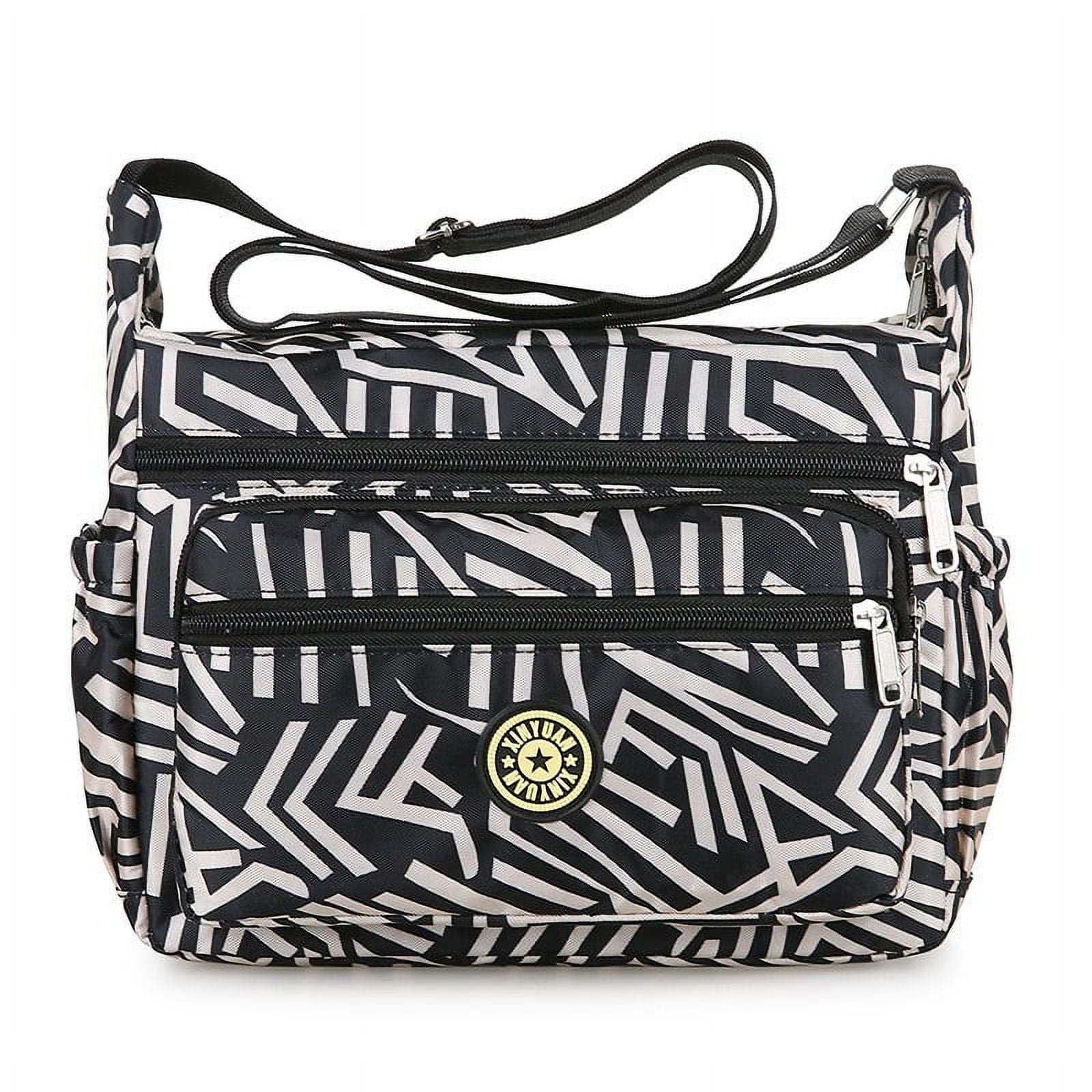 Nausy Nylon Floral Multi-Pocket Crossbody Purse Bags for Women Travel ...