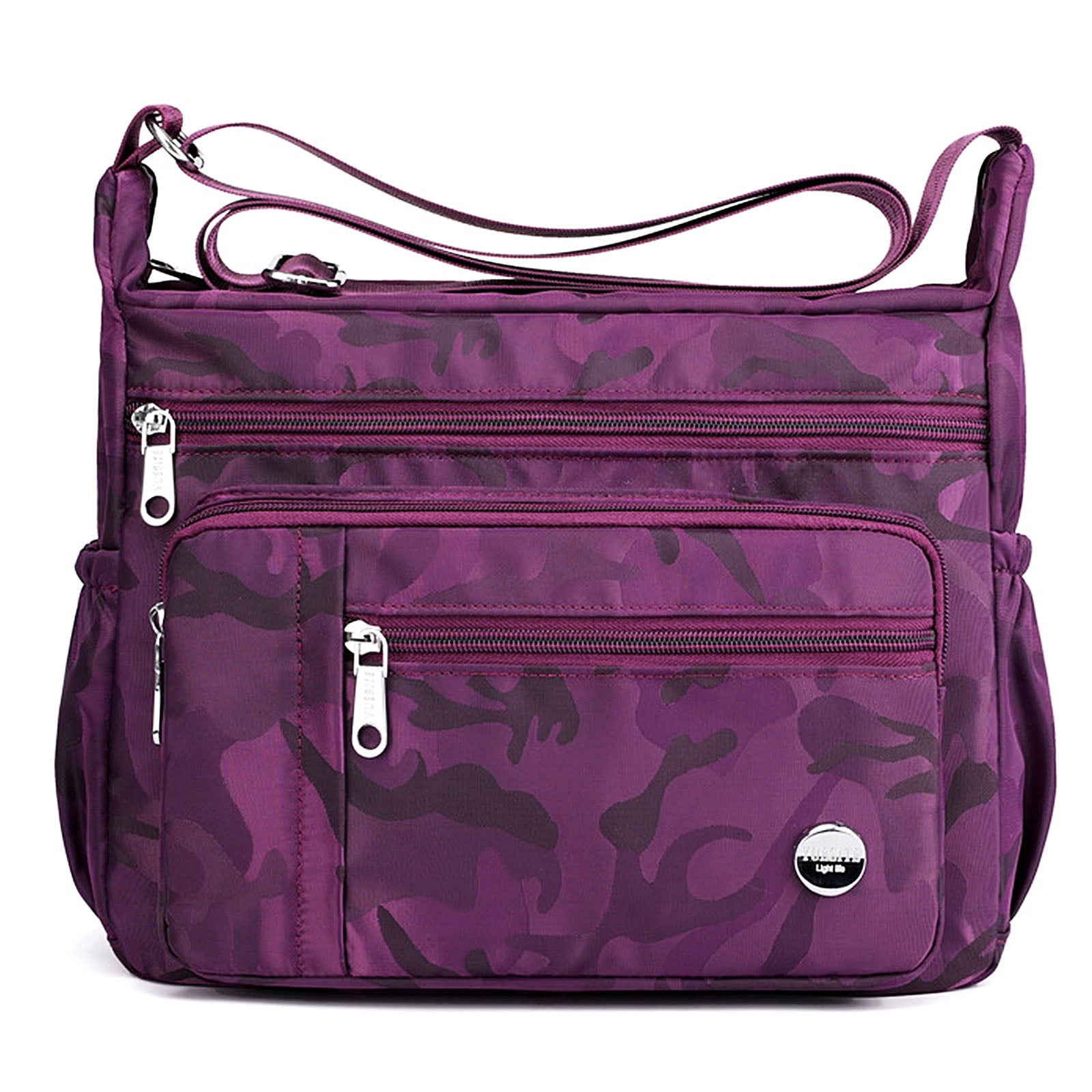 Nausy Women Camo Shoulder Handbag Roomy Multiple Pockets Bag Ladies