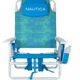 Nautica 5-Position Folding Lay Flat Portable Backpack Beach Chair ...