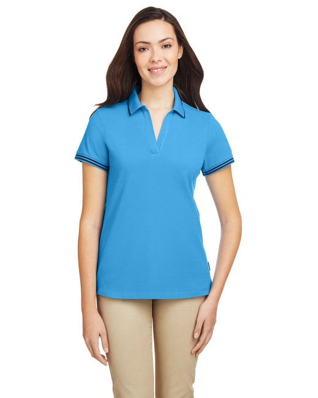 Nautica B16628006 Womens Deck Polo Shirt, Azure Blue - Extra Large ...
