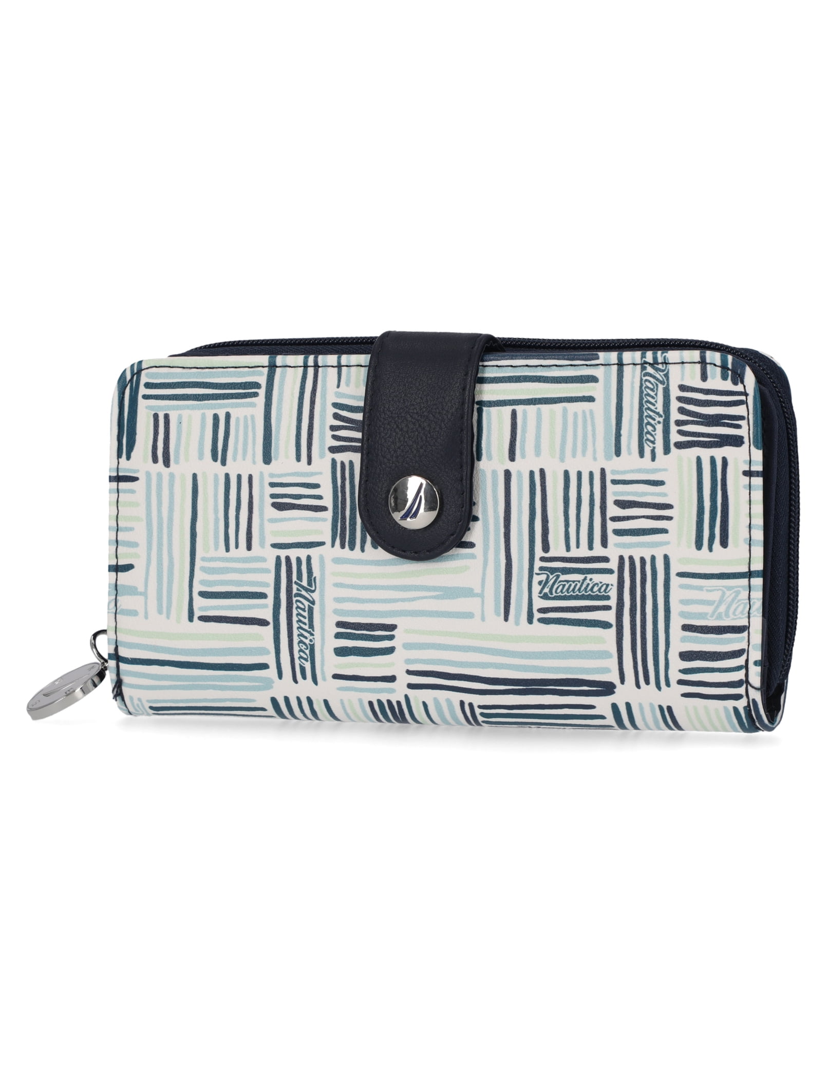 Nautica Be Shore Womens Wallet RFID Blocking Zip Around Clutch ...