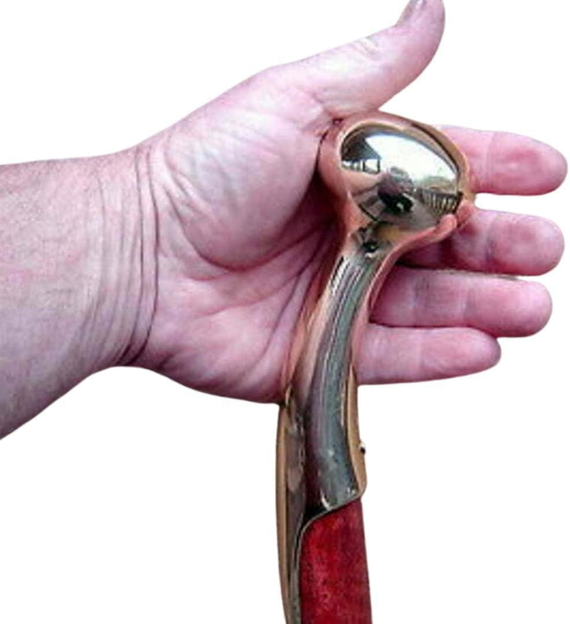 Nautica Decor Antique Brass Walking Cane Smooth Round Style Walking ...