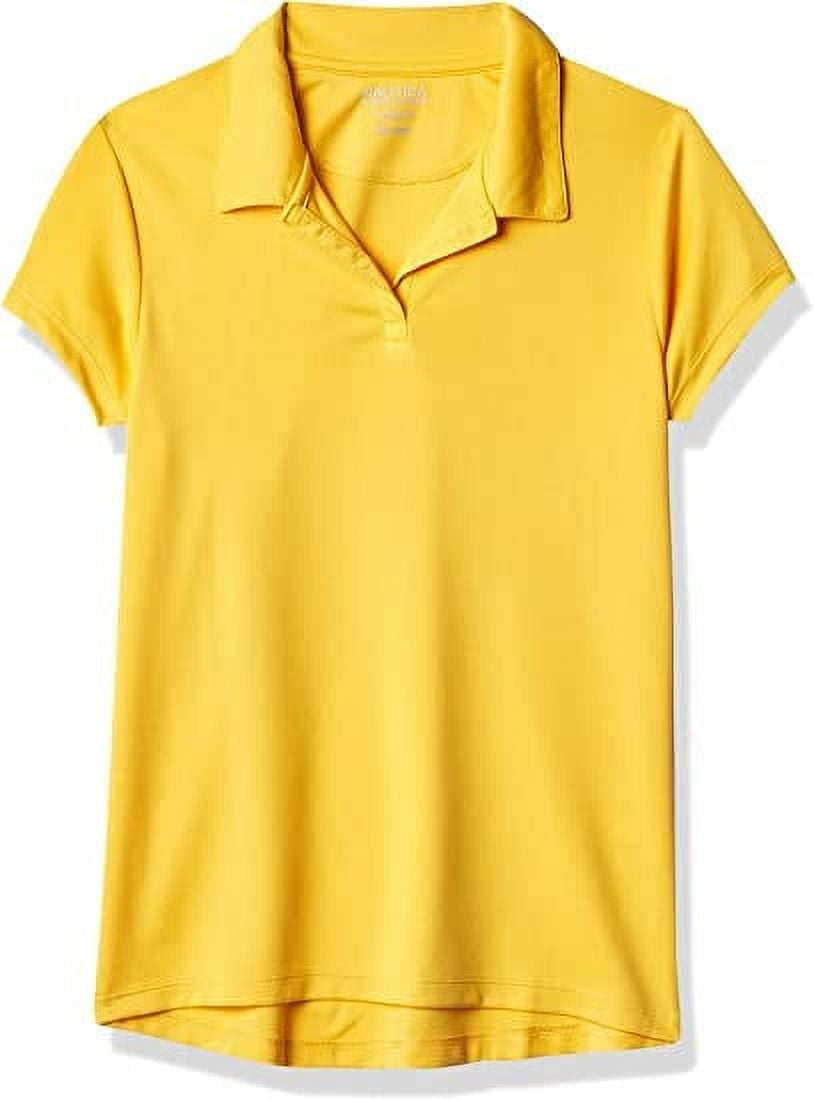 Nautica GOLD Girls School Uniform Short Sleeve Performance Polo Shirt ...