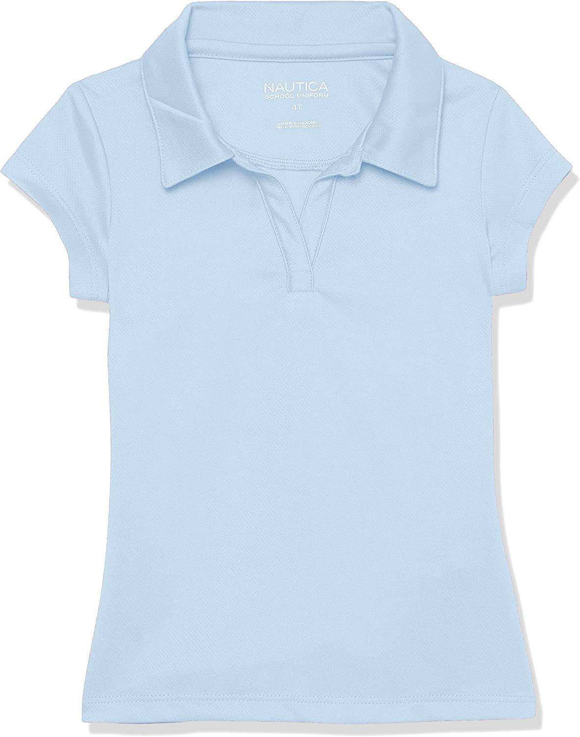Nautica Girls' School Uniform Short Sleeve Performance Polo 5 Light ...