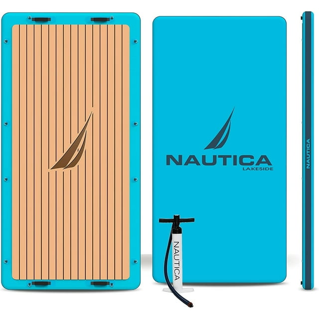 Nautica Large 11ft Lakeside Inflatable Floating Water Dock with ...