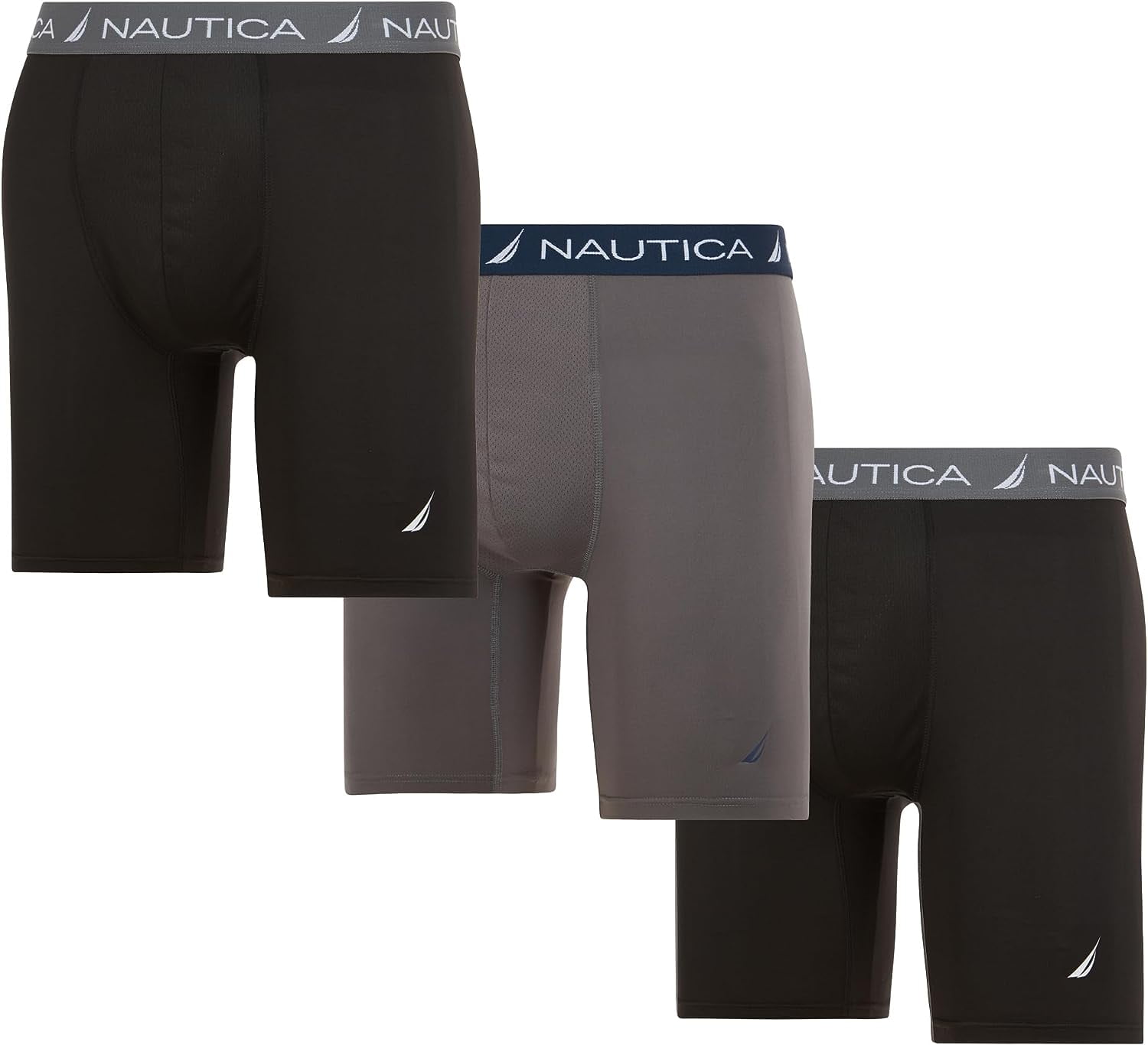 Nautica Men’s Base Layers Compression Shorts Innerwear for Men, Black ...