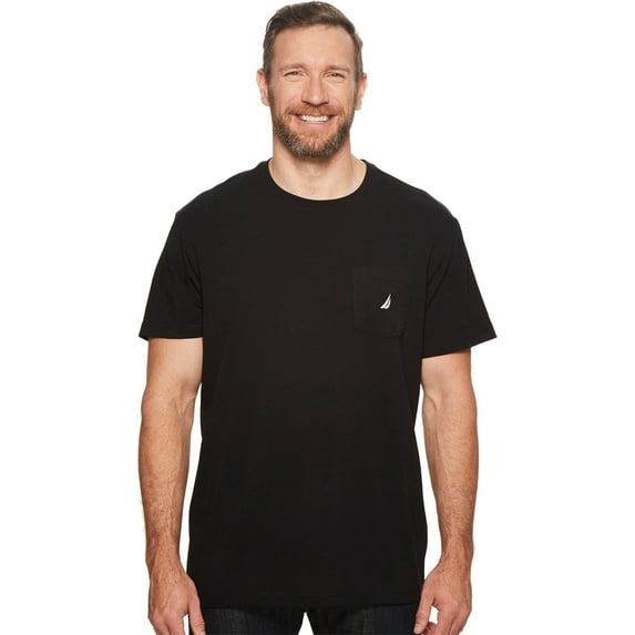 Nautica Men's Big & Tall Solid Crew Neck Short-Sleeve Pocket T-Shirt ...
