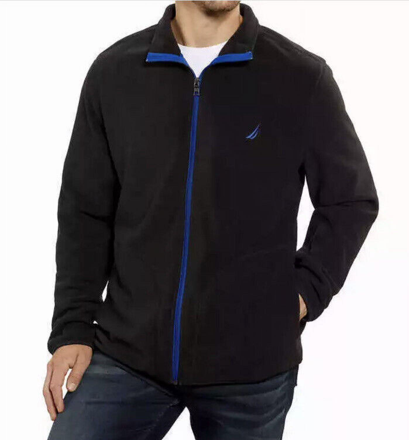 Nautica Men's Full-Zip Fleece Jacket (True Black, XX-Large) - Walmart.com