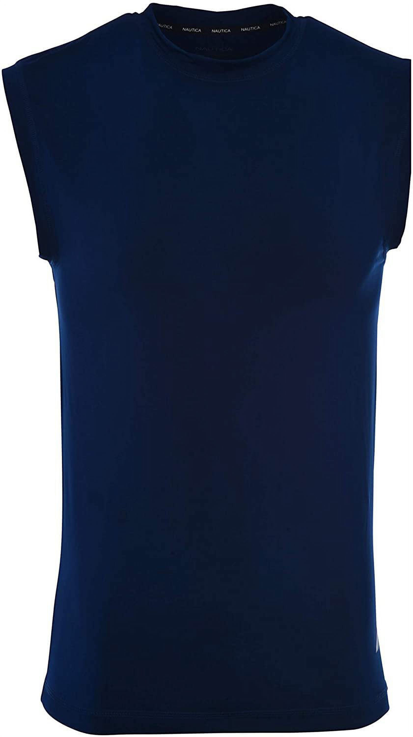 Nautica Mens Base Muscle Shirt - Cool Dry Fit Sleeveless Compression ...