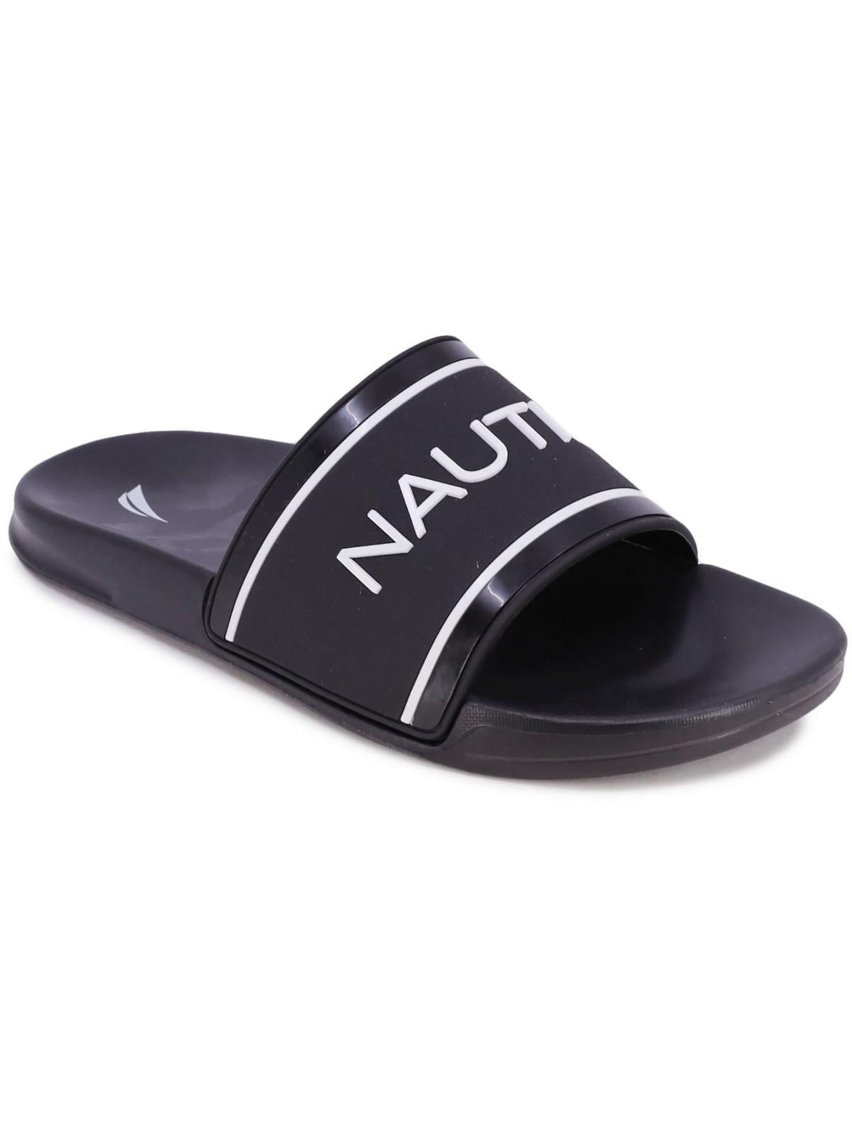Nautica Mens Cortlan Embossed Pool Slides - Walmart.com