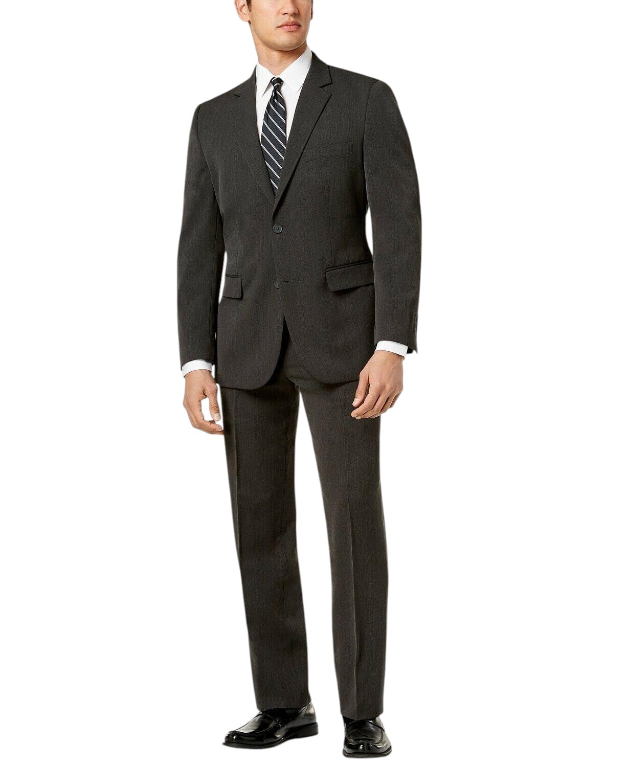 Nautica Mens Modern fit 2 Piece Suit 46 R / 41 Waist Charcoal Grey ...