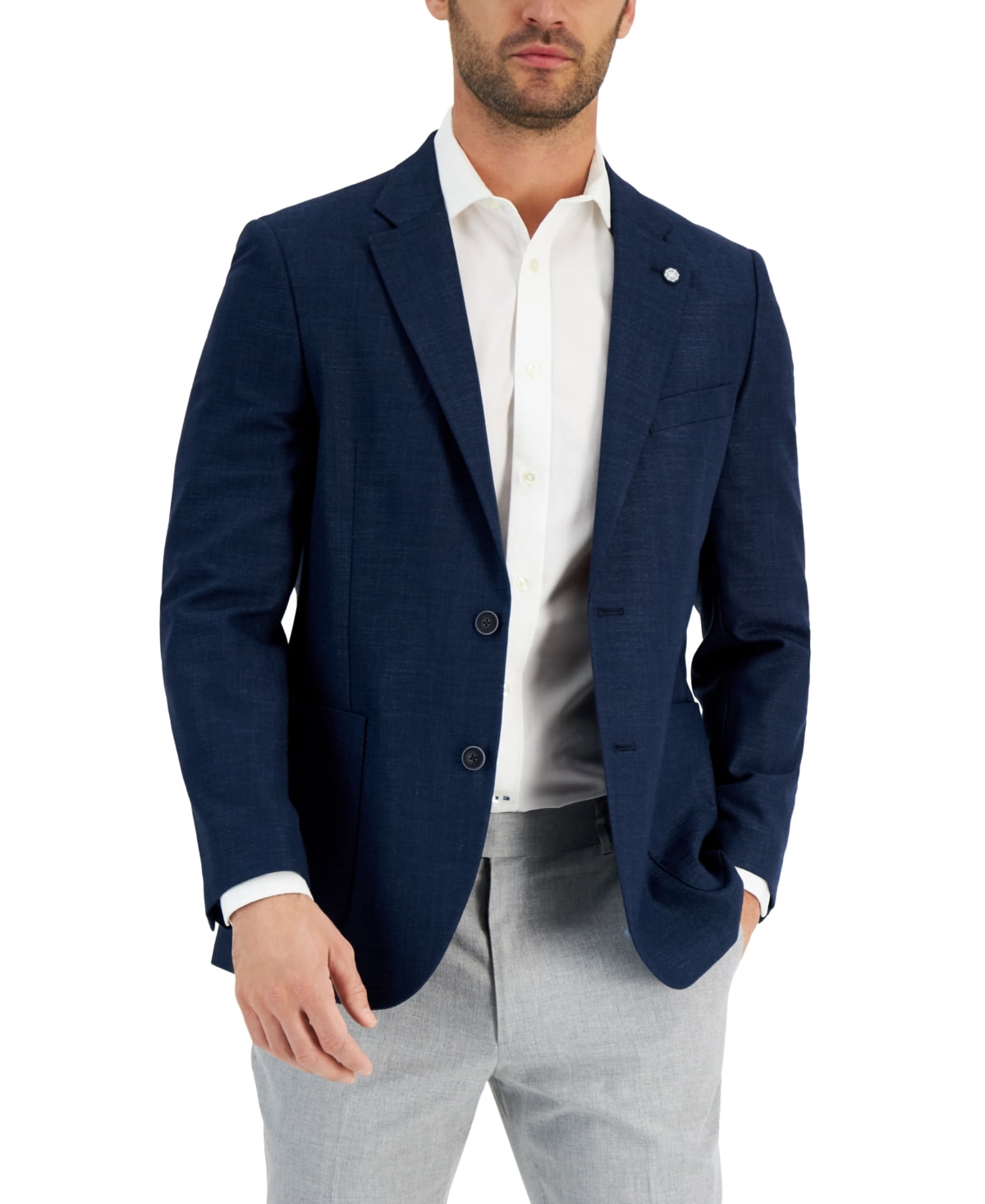 Nautica Mens Modern fit Sport Coat Blazer 36 R Navy Blue Solid Stretch - Walmart.com