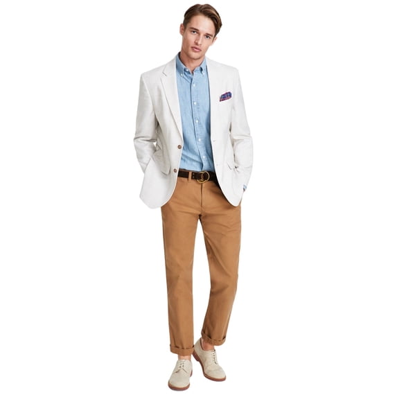 Nautica Mens Modern fit Sport Coat Blazer 46 L Beige Solid - Walmart.com