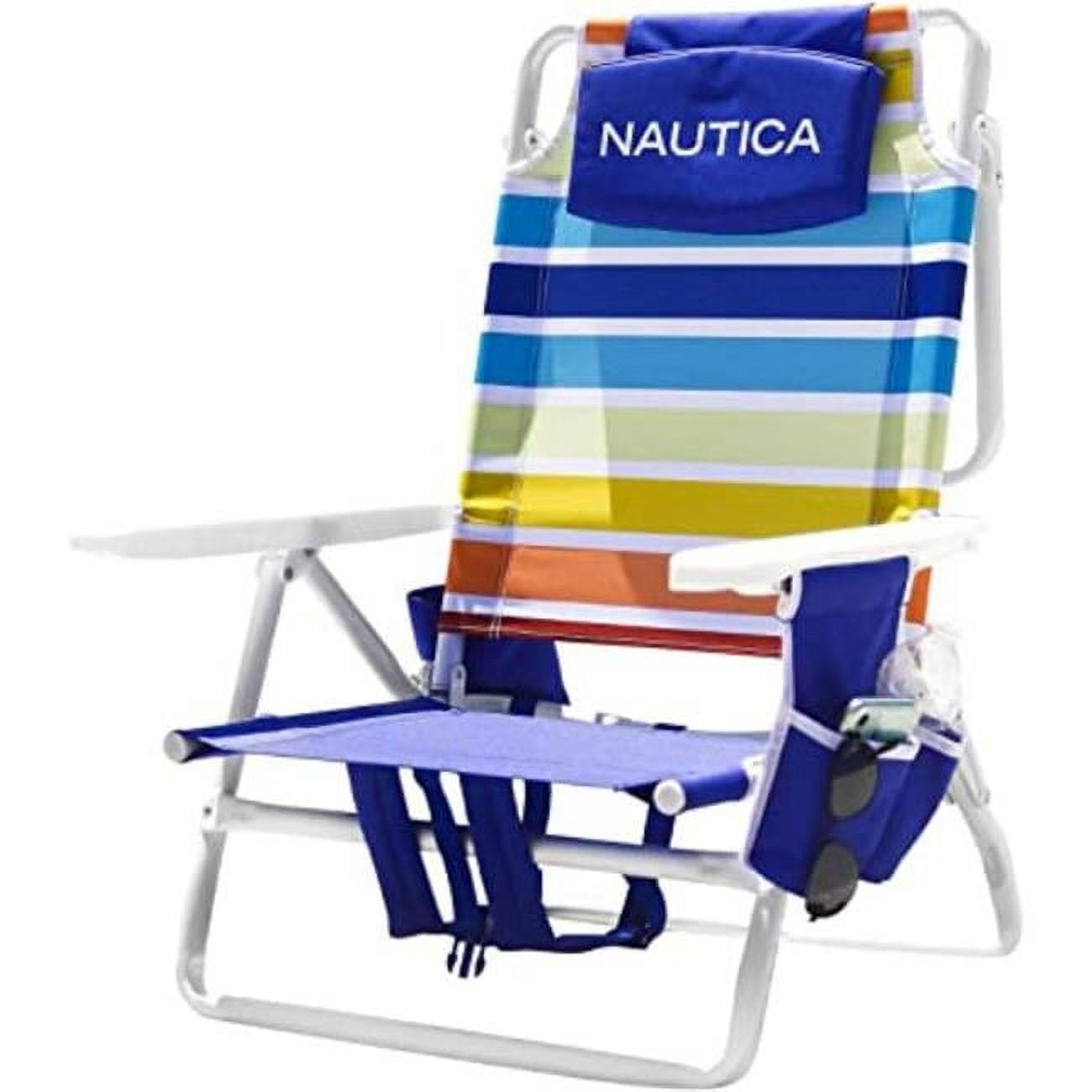 Nautica 5 Position Beach Chairs with Umbrella Carry Sling and Double ...