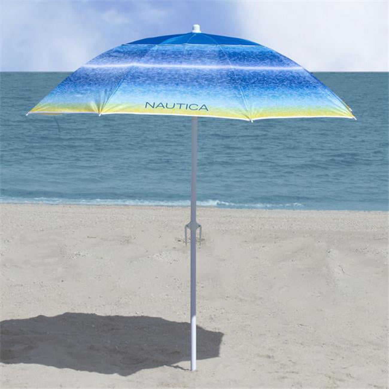 Nautica 7’ Ombre Space Dye Octagon Beach Umbrella, 2-Way Tilt, UPF50 ...