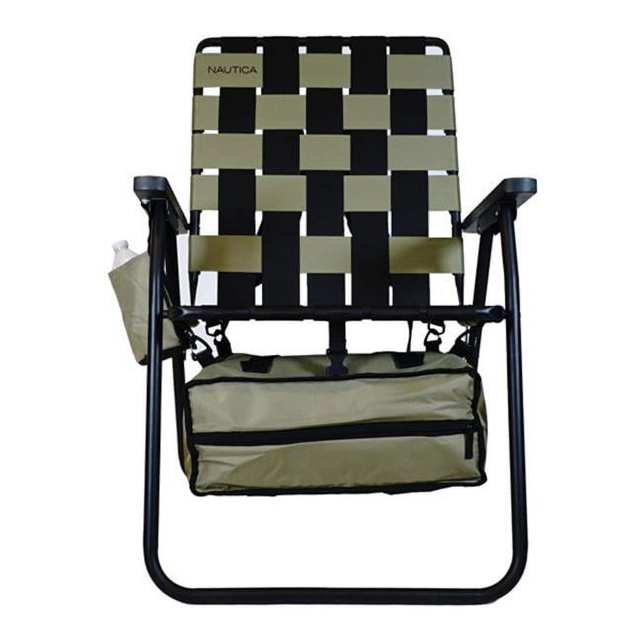 Nautica NTCC23 Colorado Chair with Cupholder - Black & Khaki - Walmart.com